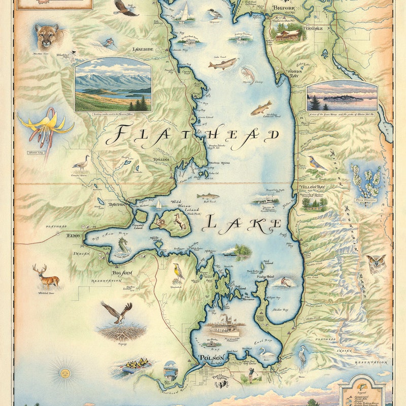 Flathead Lake Art - Etsy