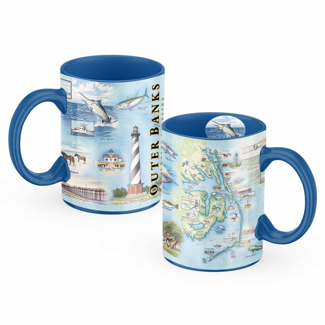 Large 16oz North Carolina, Outer Banks Mug - Perfect for Coffee, Tea ...