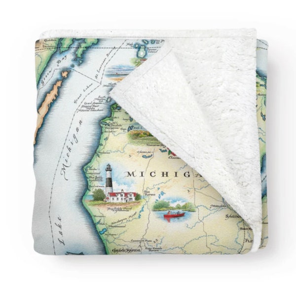 Michigan Blanket - Etsy
