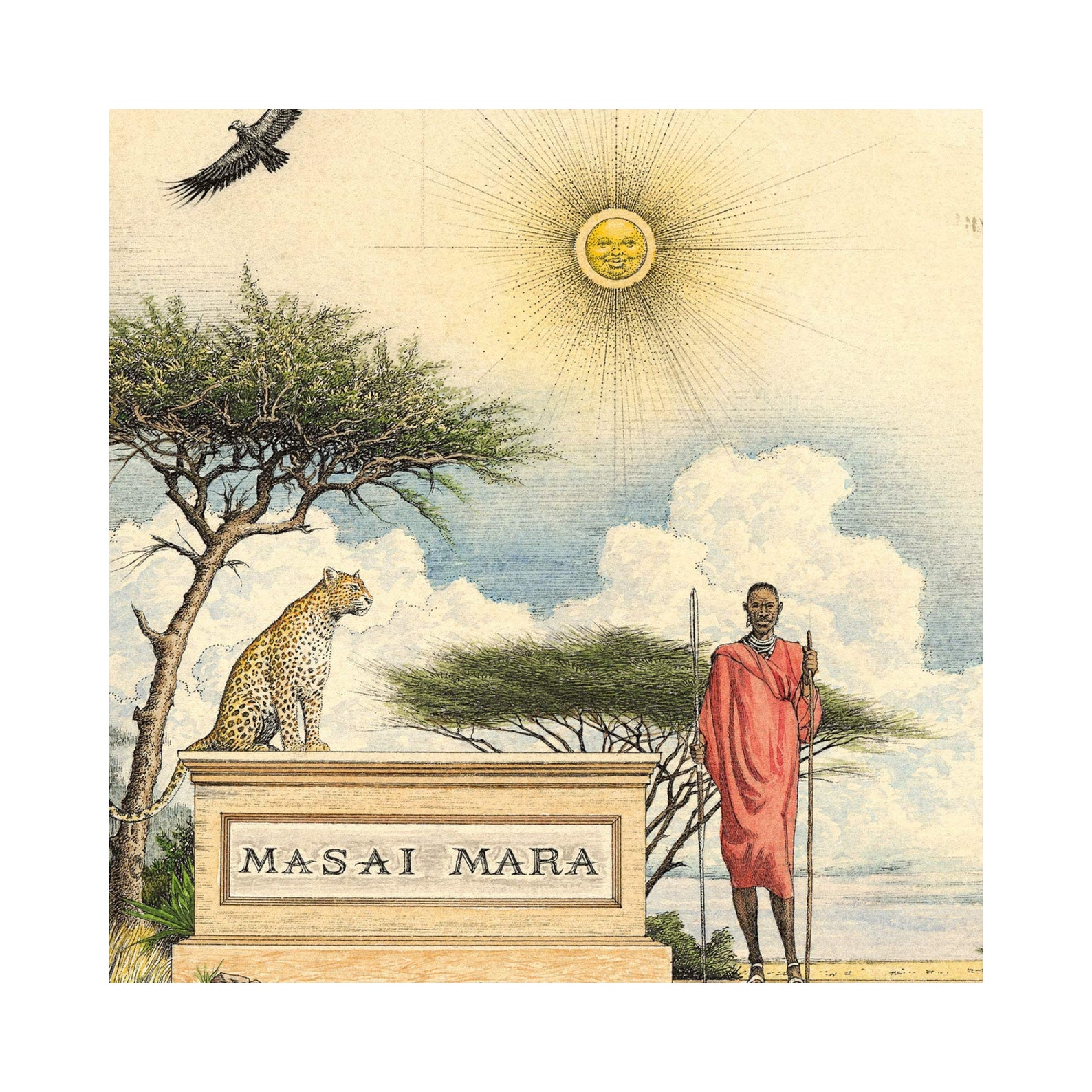 Masai Mara National Reserve Map Wall Art Poster Authentic | Etsy