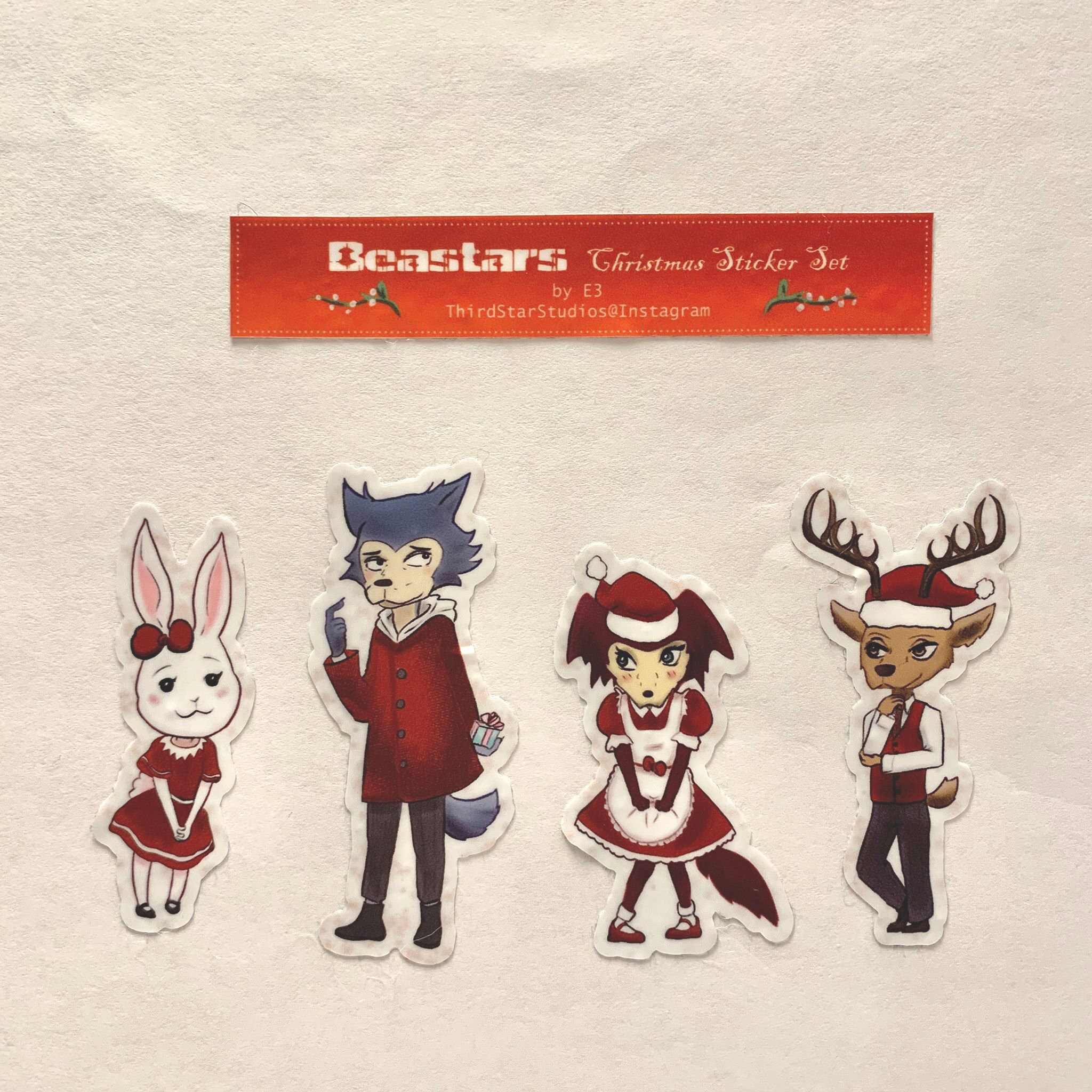 Beastars Christmas Vinyl Sticker Sheet - Etsy