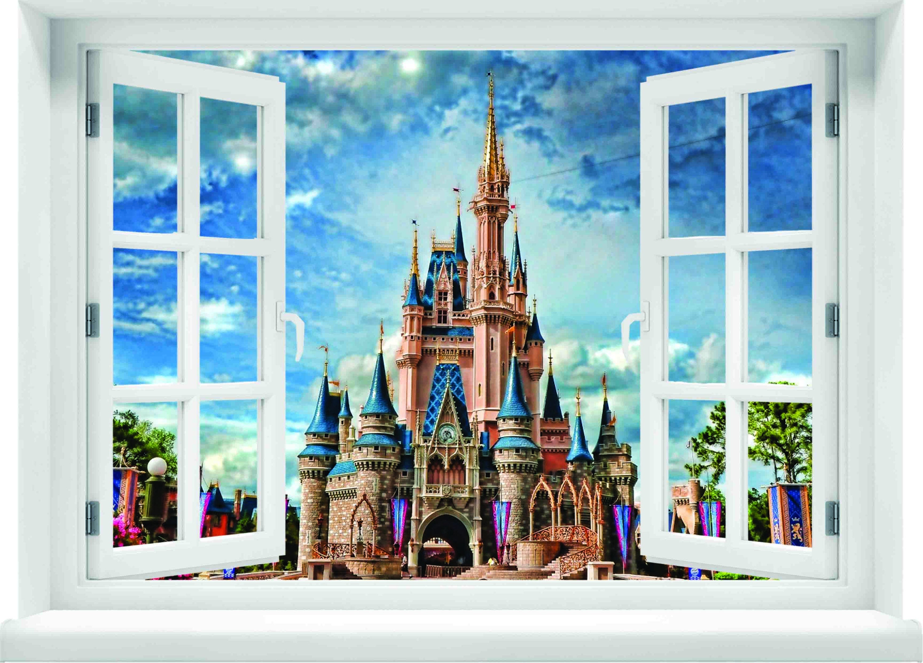 Cinderellas Castle Disneyland Window Wall Mural | Etsy