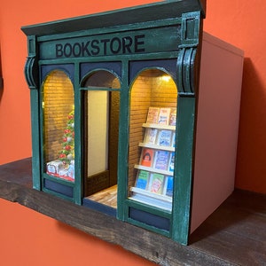 Book Nook Miniature Book Shop Birthday Gift Christmas Diorama Home ...