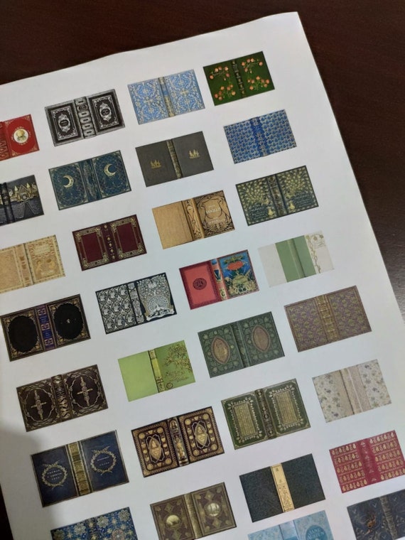 Printable 32 Miniature Book Cover Set 1/12 Scale - Etsy