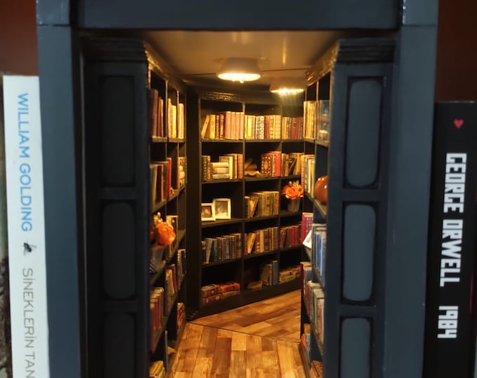 Drawer Library Book Nook Bookshelf Insert 10.5 Tall X 6.5 Wide X 2.5 ...