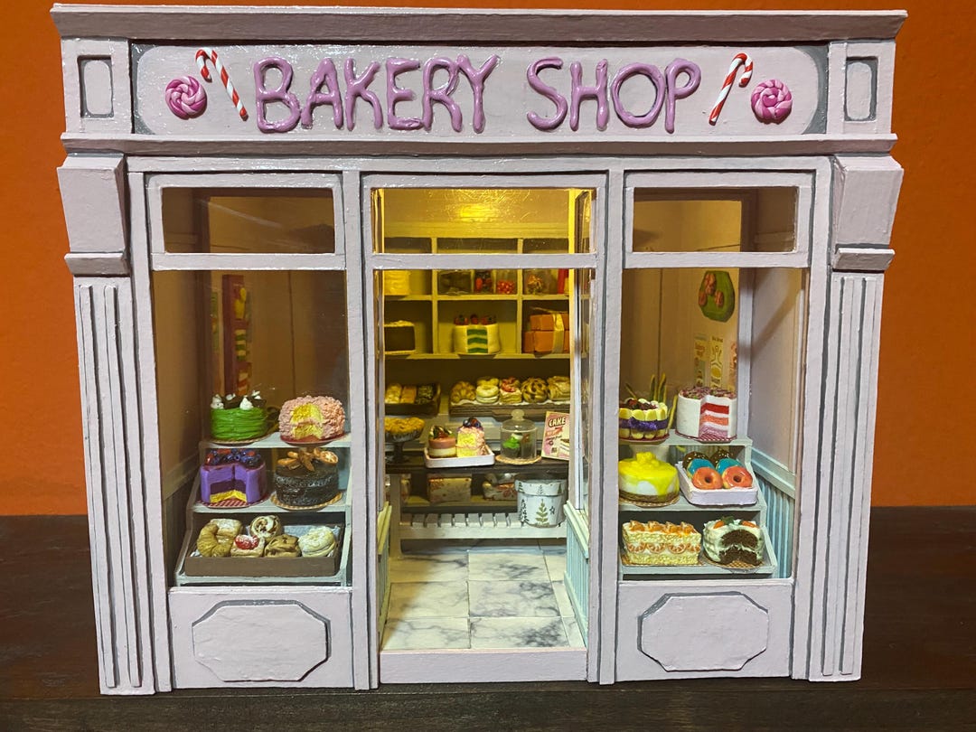 Bakery Shop Book Nook Miniature Cakes and Foods Tiny Pastries Miniature ...