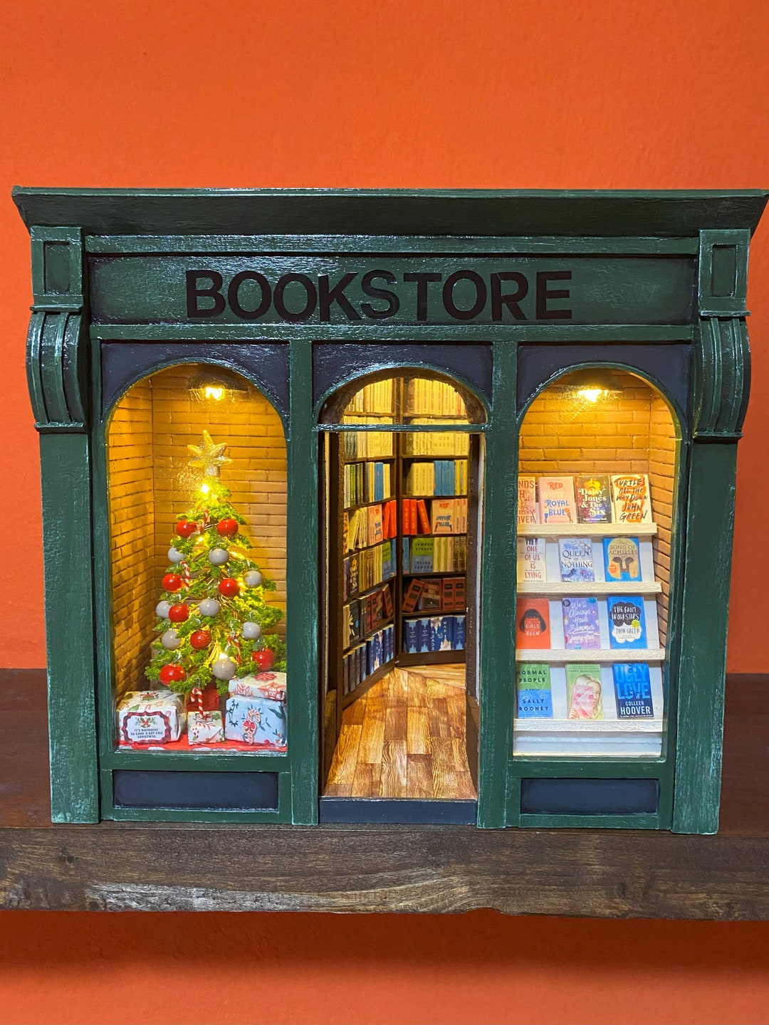 Book Nook Miniature Book Shop Birthday Gift Christmas Diorama Home ...