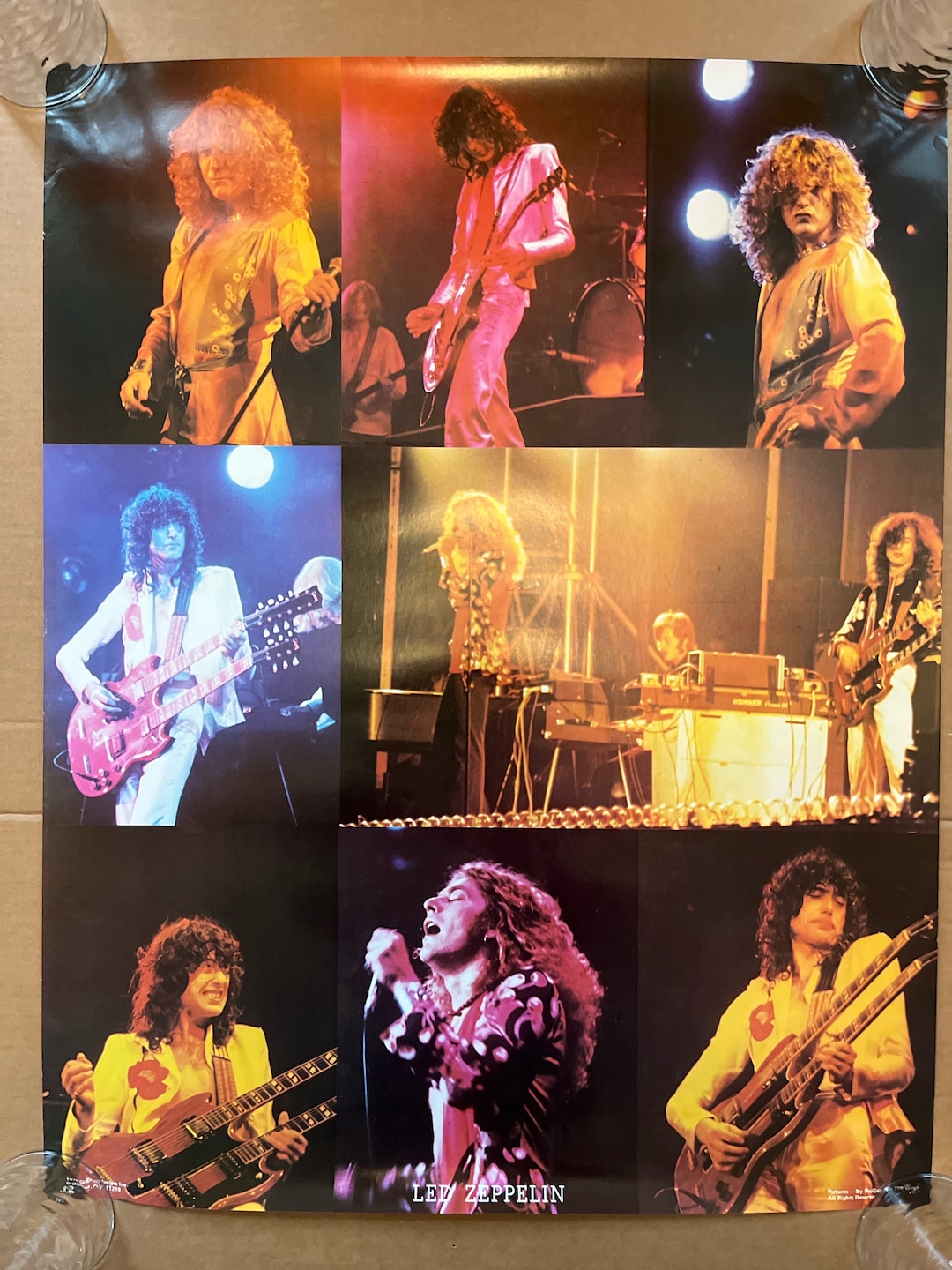 Led Zeppelin Vintage Poster Photo Collage Photograph Concert 1970s - Etsy