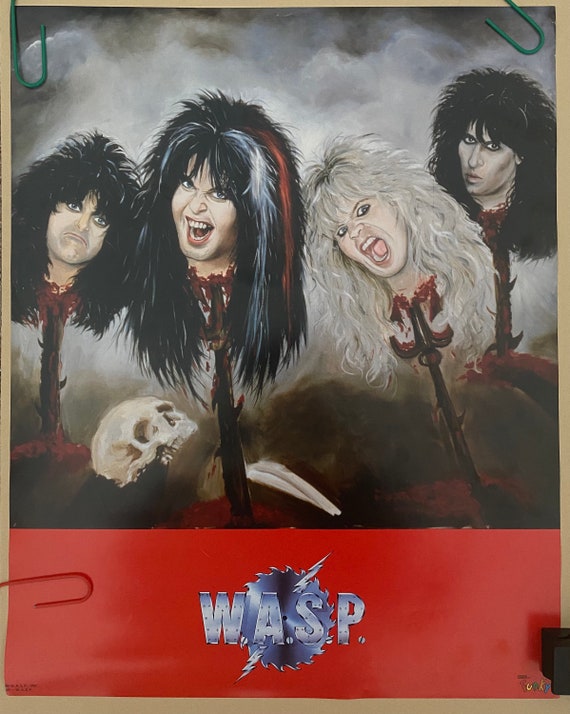 Vintage Poster W.A.S.P 1980s Rock Music Pinup WASP - Etsy