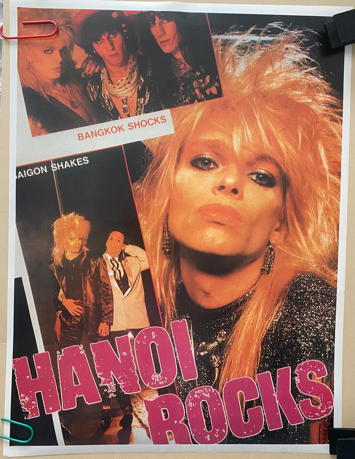 Vintage Poster Hanoi Rocks 1980s Music Memorabilia Pinup - Etsy