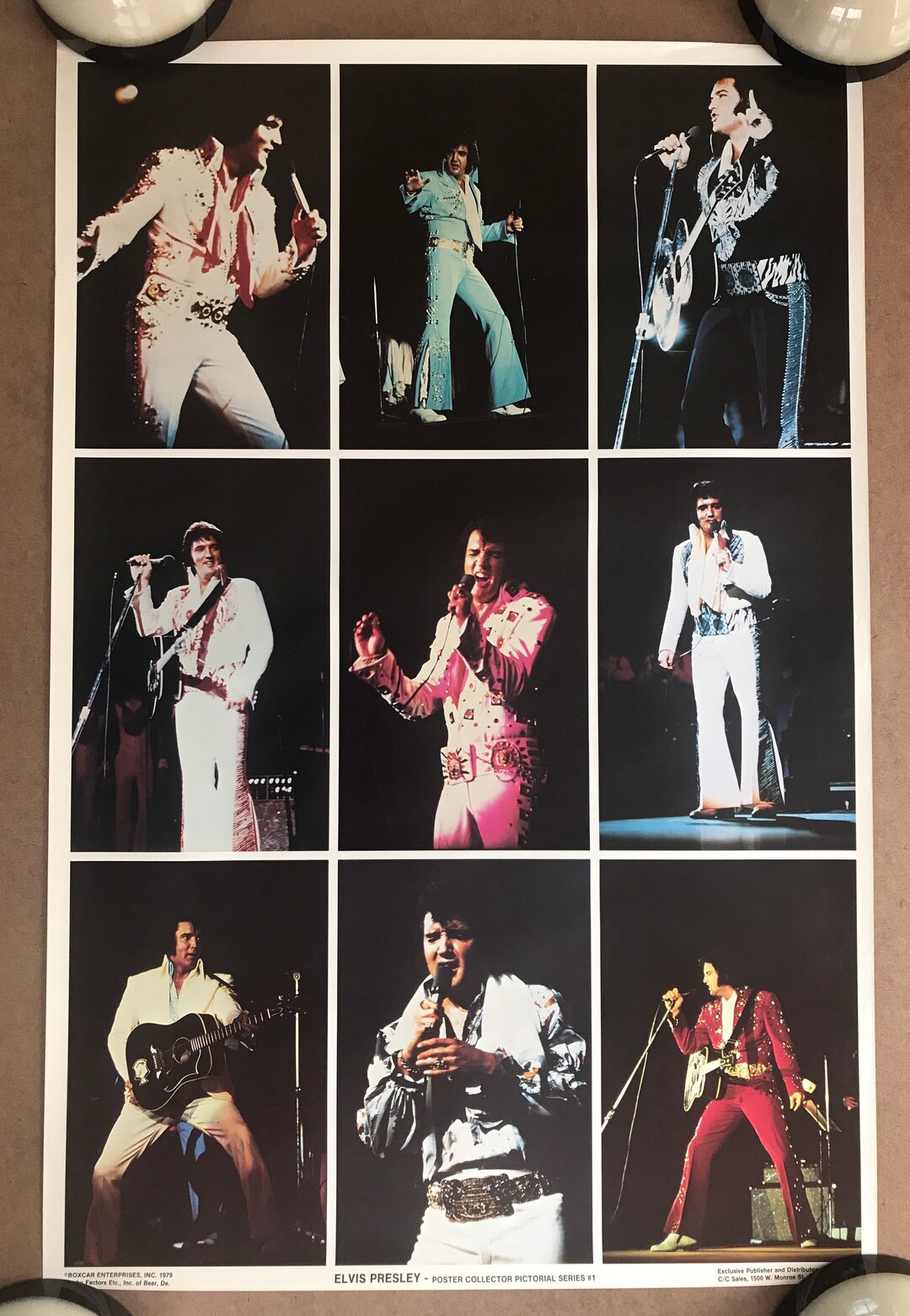 Vintage Original 1970s Elvis Presley Collage Poster 1979 Collector ...