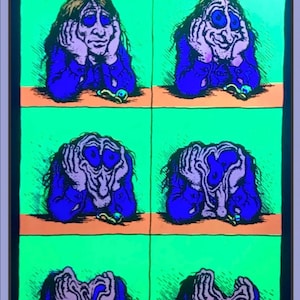 Stoned Agin Blacklight Poster Flocked Psychedelic Velvet - Etsy