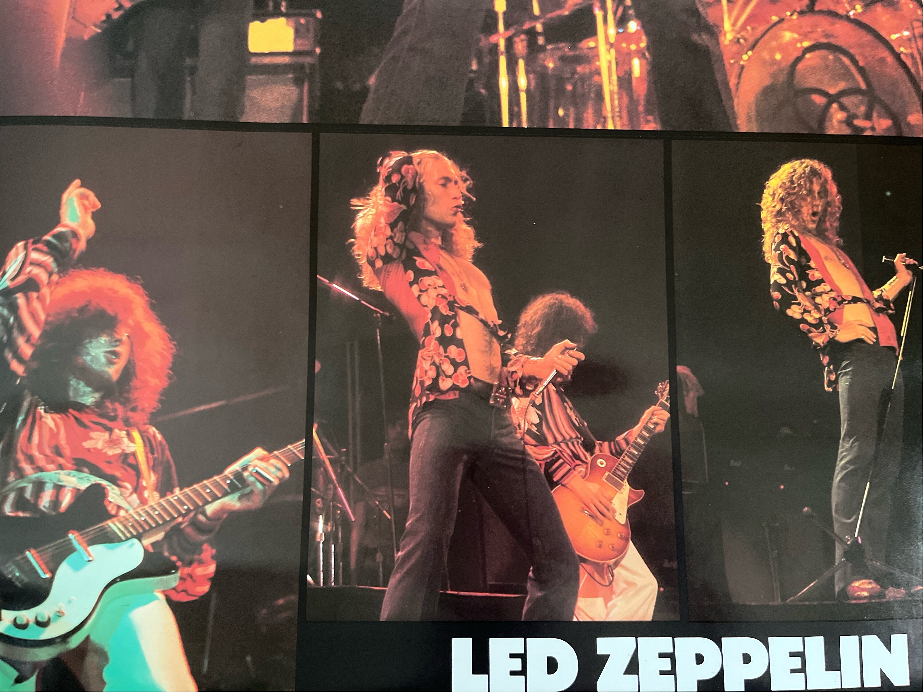 Led Zeppelin Vintage Poster Photo Collage on Stage 1982 Music ...