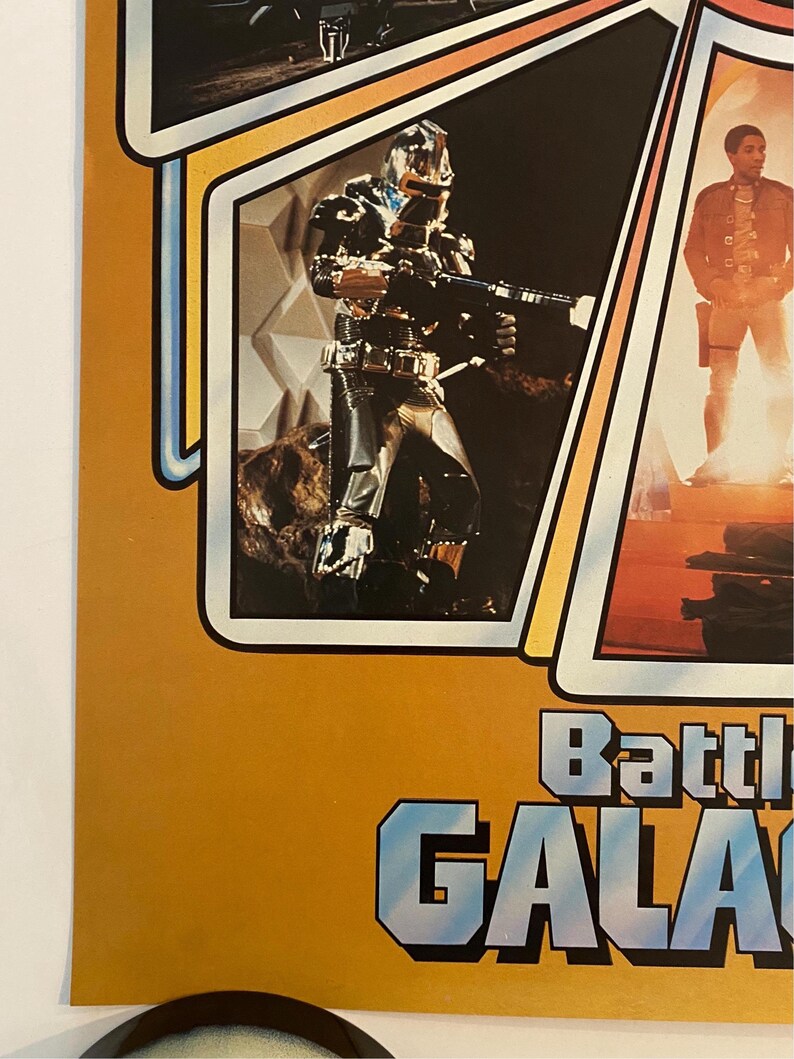 Battlestar Galactica Original Vintage Poster Outer Space Collage Pin up ...