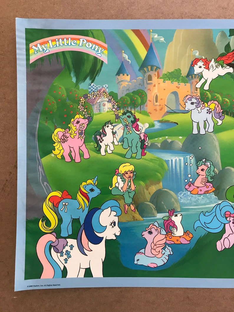Vintage Original 1980s My Little Pony Pinup Poster 1986 Hasbro - Etsy