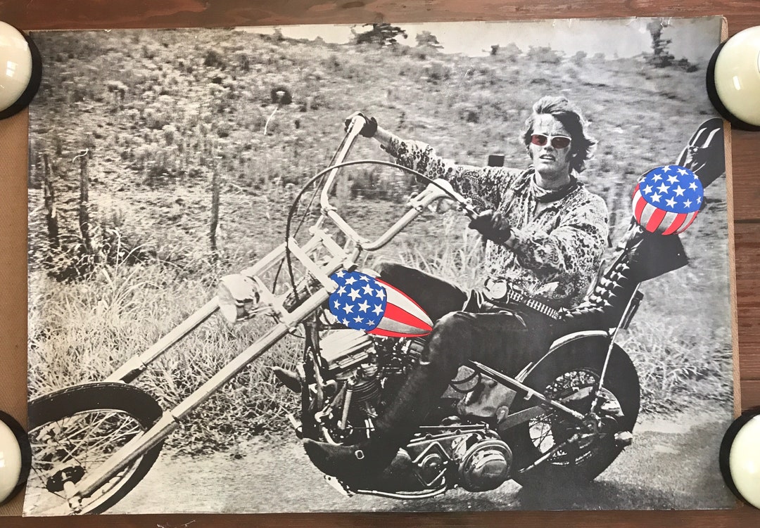 Vintage Original 1970s Chopper Poster USA Easy Rider Motorcycle ...