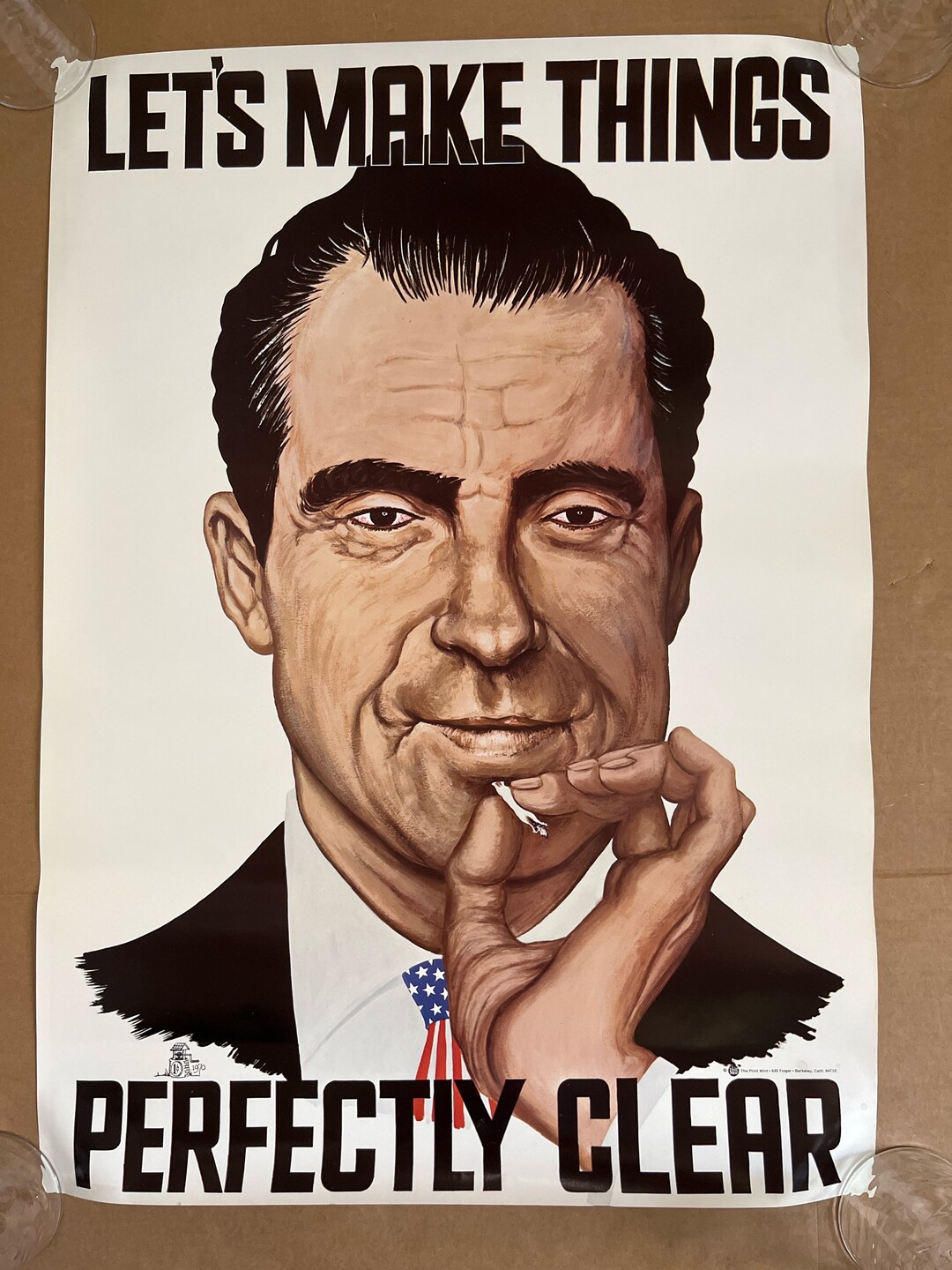 Vintage Poster Richard Nixon Joint Lets Make Things Perfectly Clear ...