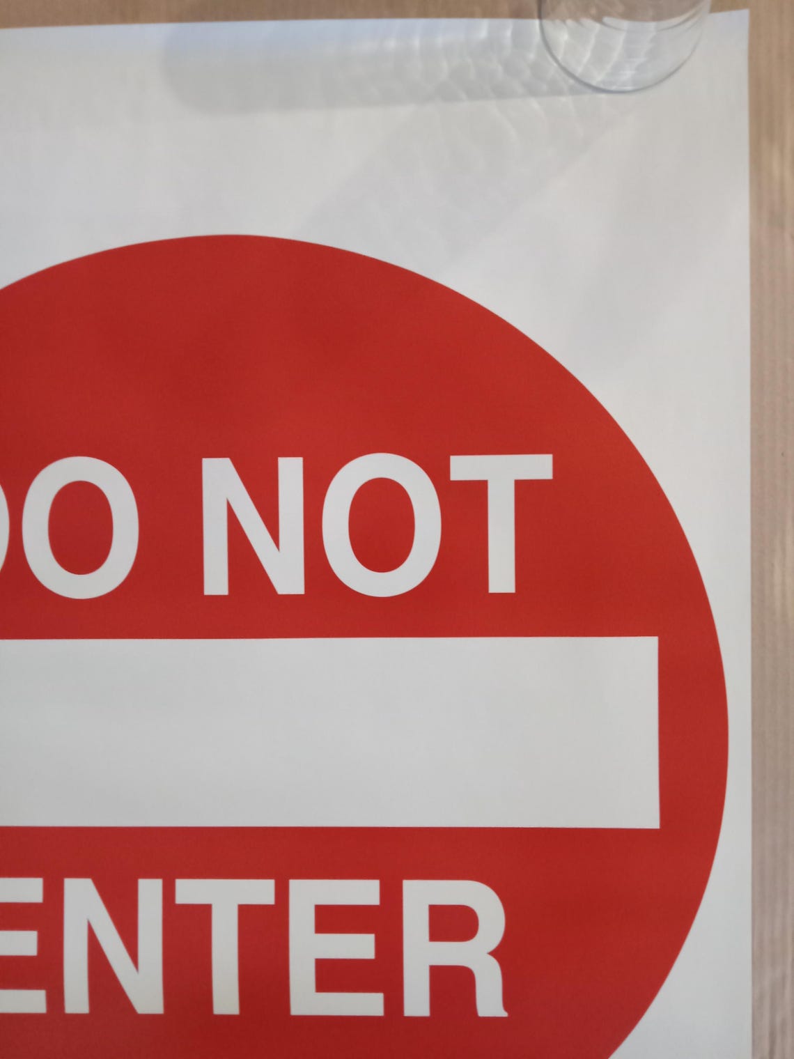 Vintage Original 1970s DO NOT ENTER Poster Traffic Safety Sign Bold Red ...