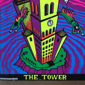 The Tower Vintage Blacklight Poster Astrology Zodiac Signs Tarot ...