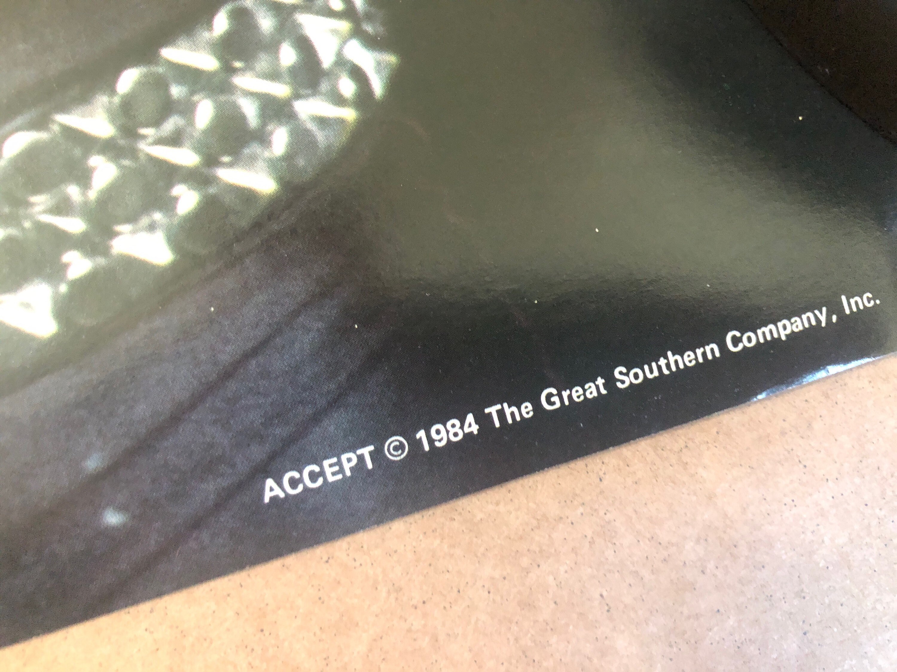 Accept Vintage Poster 1984 the Great Southern Company Rock Music ...