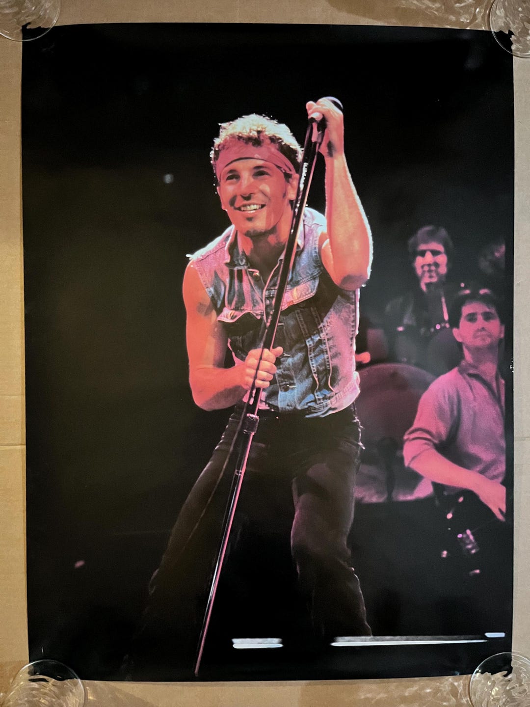Bruce Springsteen Live Vintage Poster Microphone on Stage 1980s - Etsy