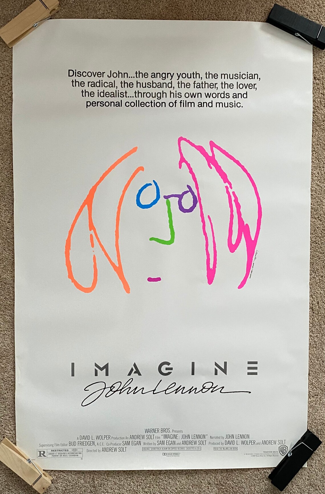 Imagine 1980s Original Vintage Poster - Etsy