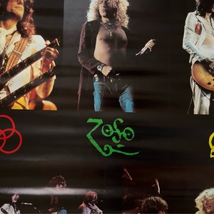 Led Zeppelin Original Vintage Poster Music Memorabilia Photo Style ...