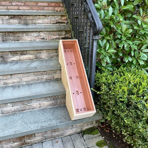 Step Planter Brownstone Home Front Door Stairs Wood Flower Pot Brand ...