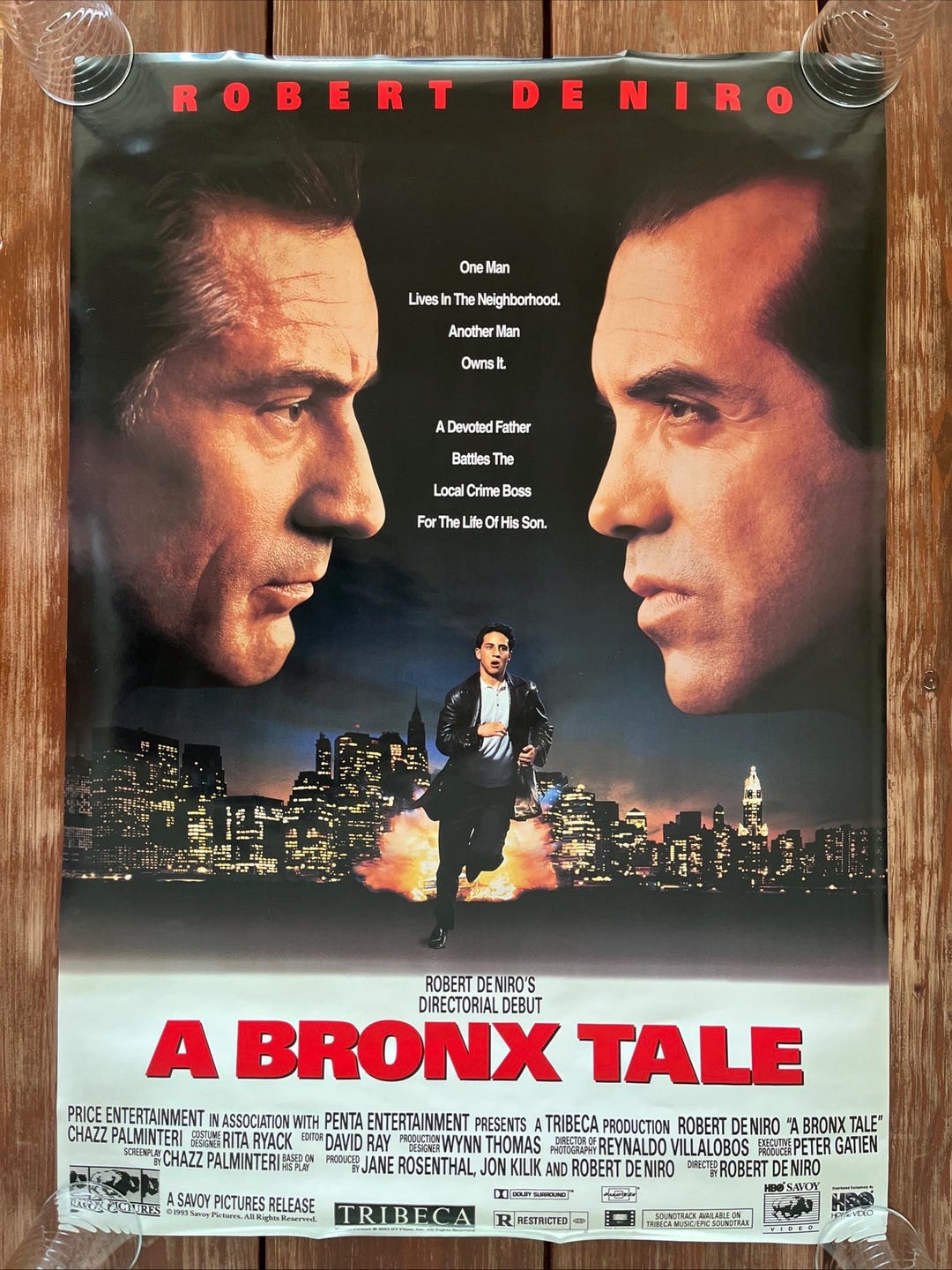 Vintage 1993 90 Movie Poster a Bronx Tale Robert Dinero Italian Mafia ...