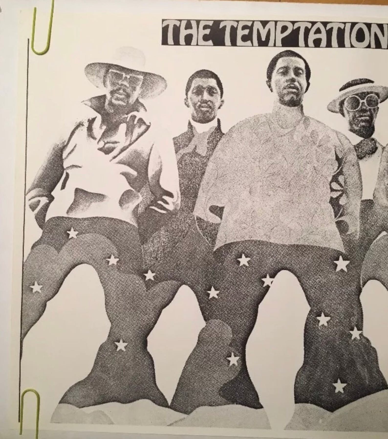 The Temptations Original Vintage Blacklight Poster Psychedelic 1970's ...