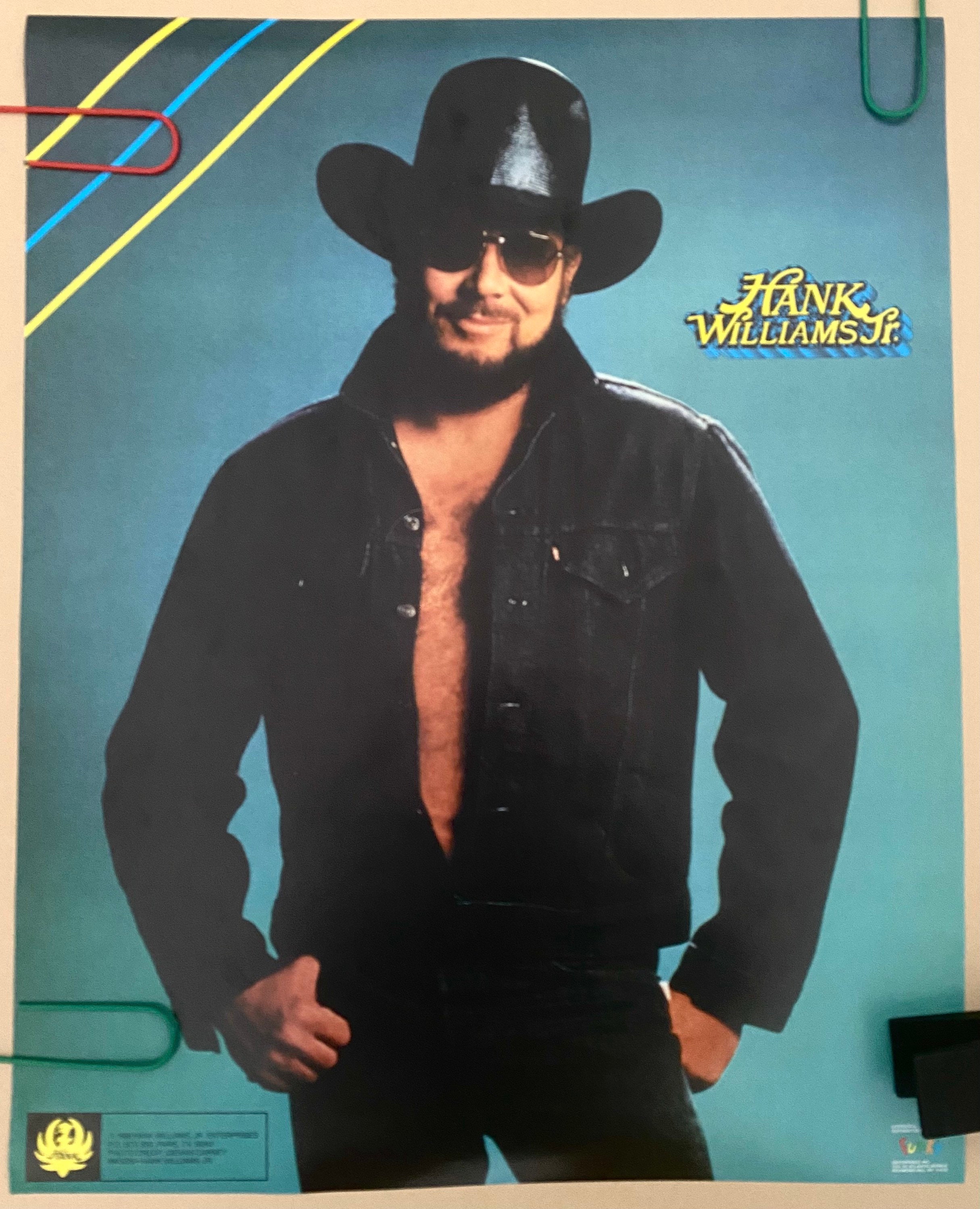 Vintage poster Hank Williams Jr. Country Western Singer Pinup - Etsy.de