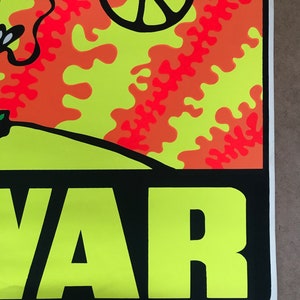 Vintage Original 1970s Make Love Not War Blacklight Poster Peace Heart Monster Antiwar - Etsy