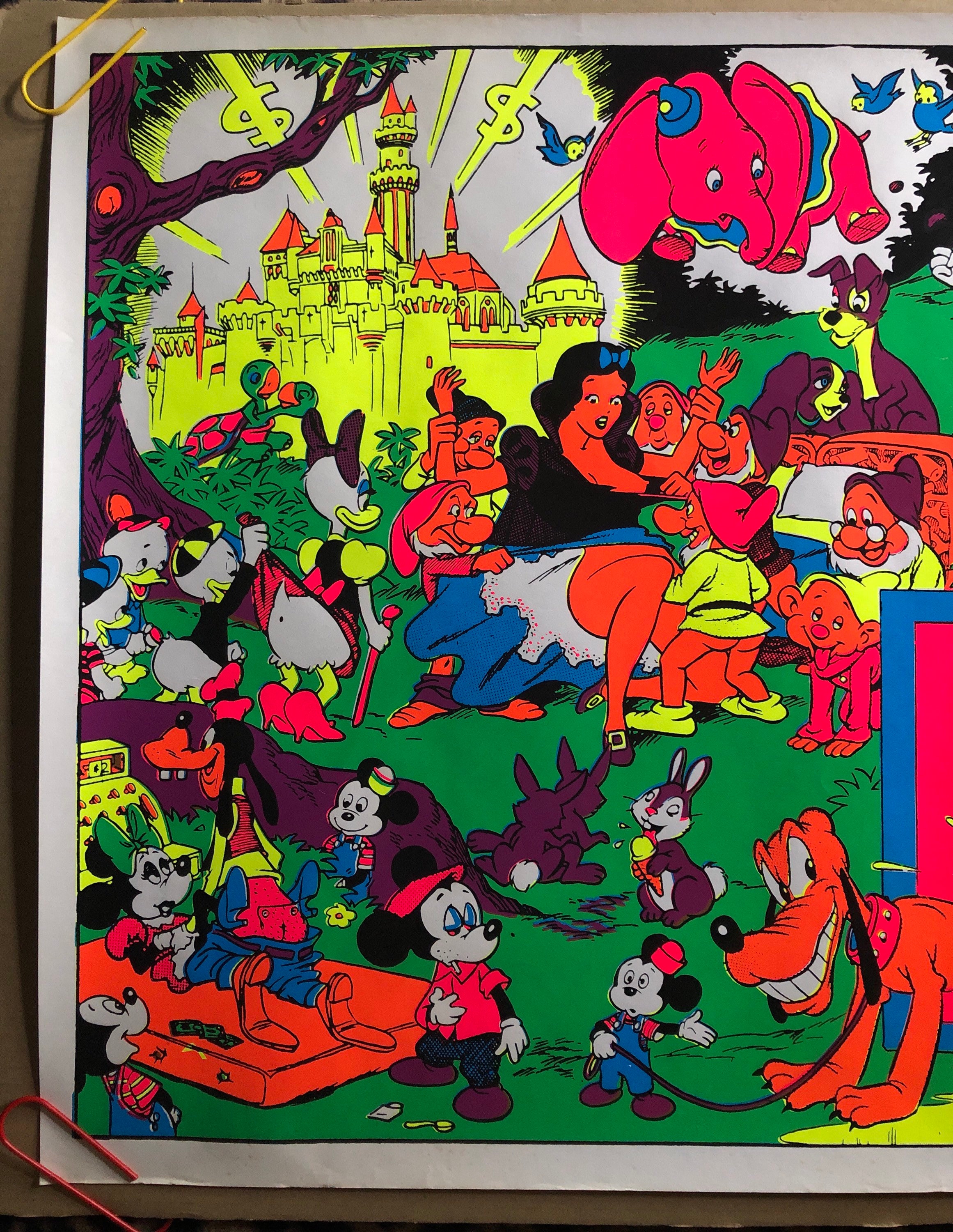Vintage Black Light Poster Disney Pin Up Wally Wood Orgy Sex Etsy