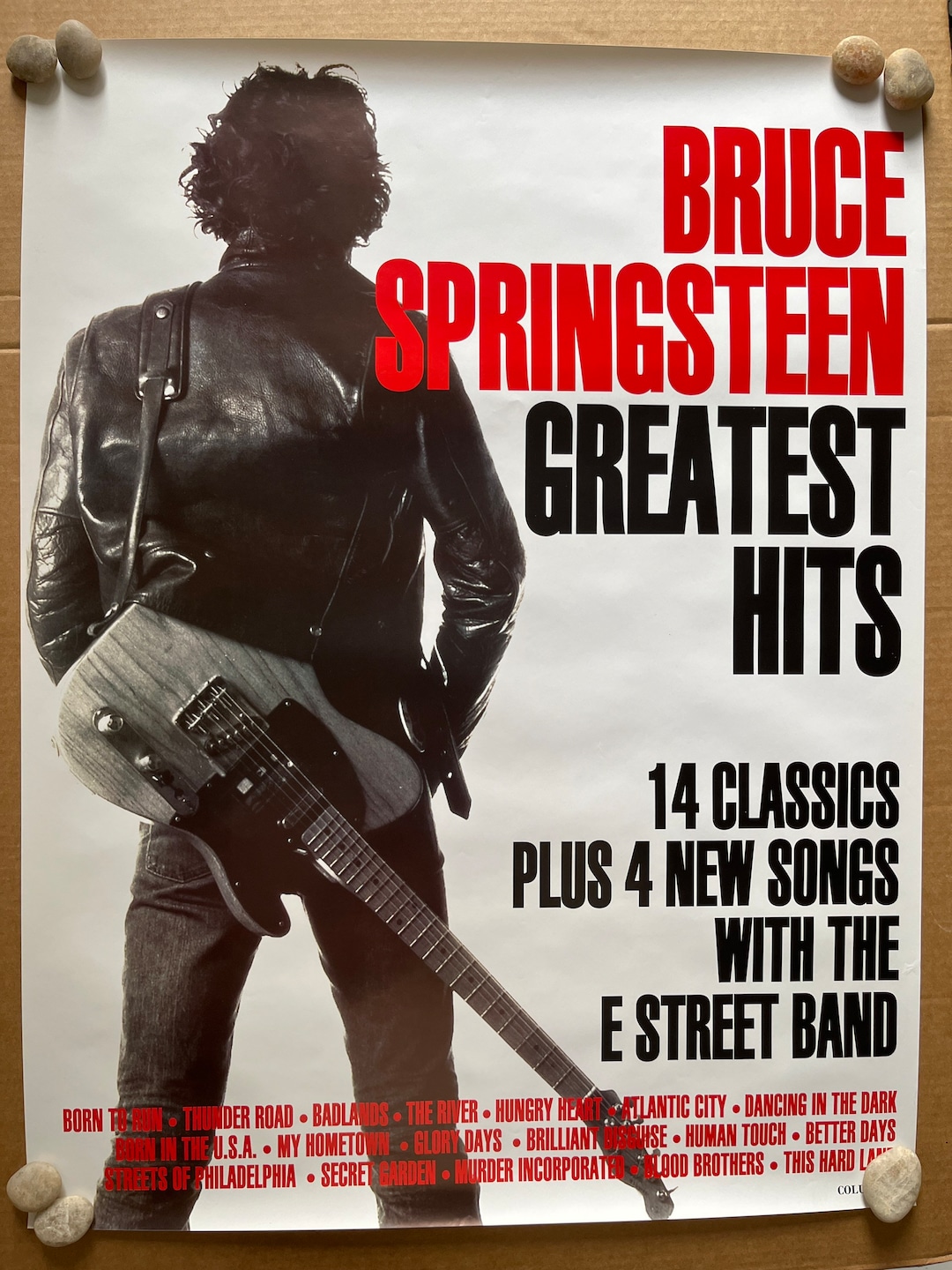 Bruce Springsteen Greatest Hits 1980s Vintage Poster - Etsy