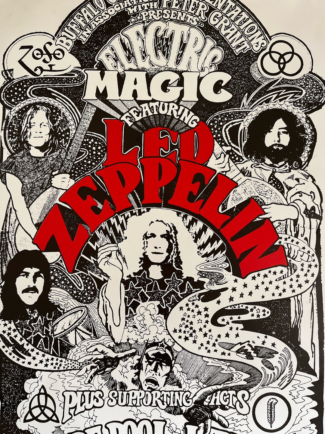 Led Zeppelin Electric Magic Vintage Poster Print Promo Commercial ...