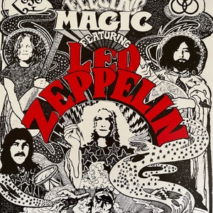 Led Zeppelin Electric Magic Vintage Poster Print Promo Commercial ...
