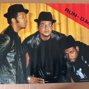 RUN DMC Vintage Poster Rap Music Hip Hop 1980s - Etsy