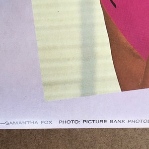 Vintage original 1980s Samantha Fox Collage nude pinup poster 1987 ...