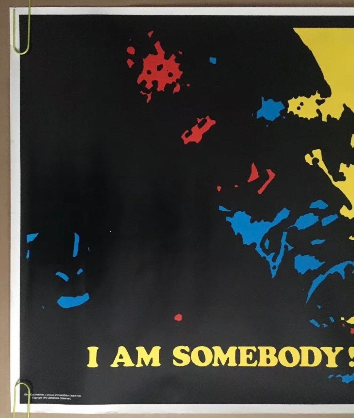 I Am Somebody Vintage Blacklight Poster 1970's I Am Black - Etsy
