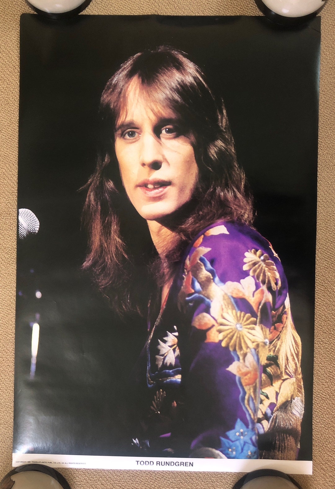 Todd Rundgren Vintage Poster 1981 Trans-atlantic Pop Music Memorabilia ...