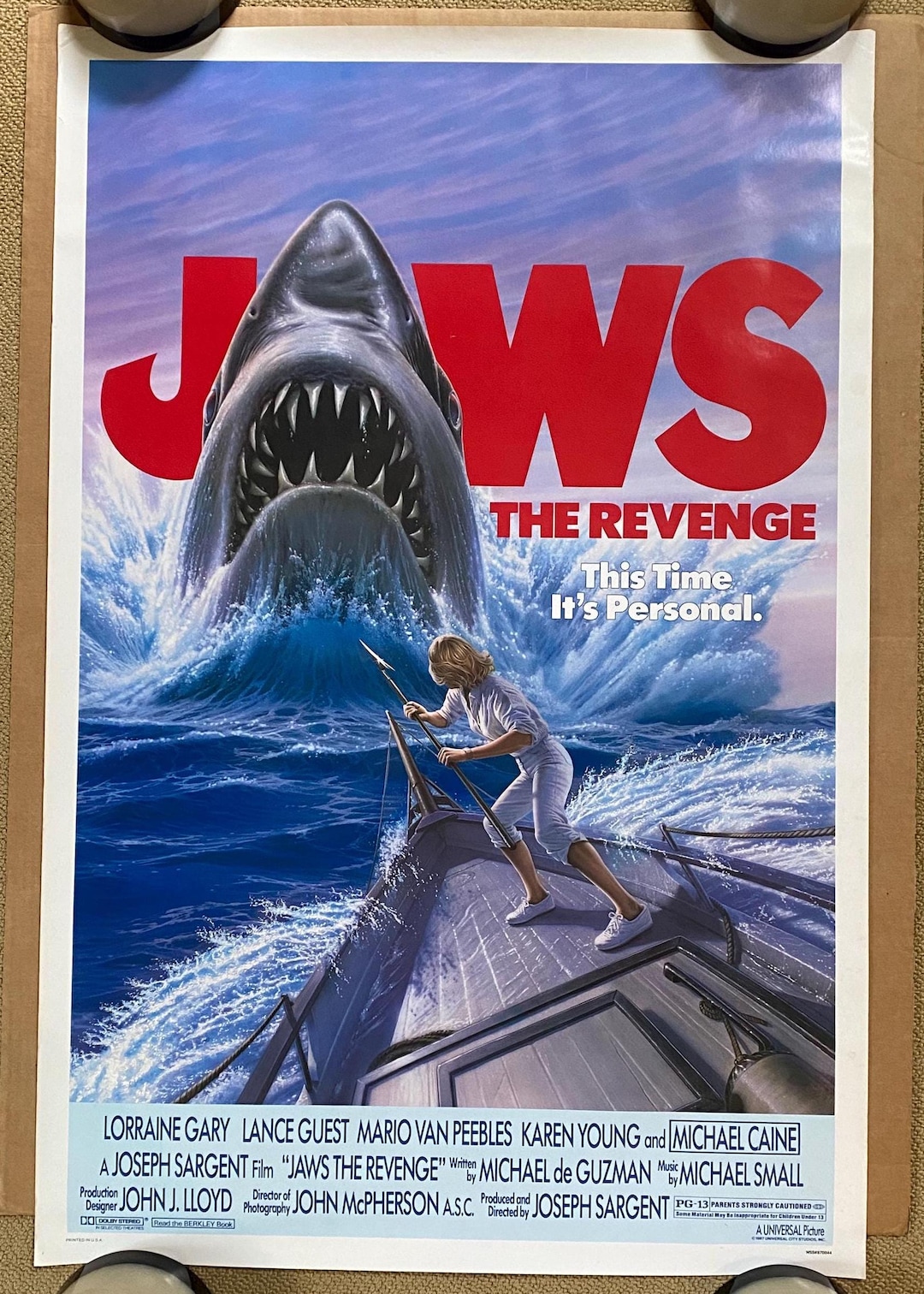 Jaws Revenge Movie Poster Original Vintage 1987 Classic Movies One ...