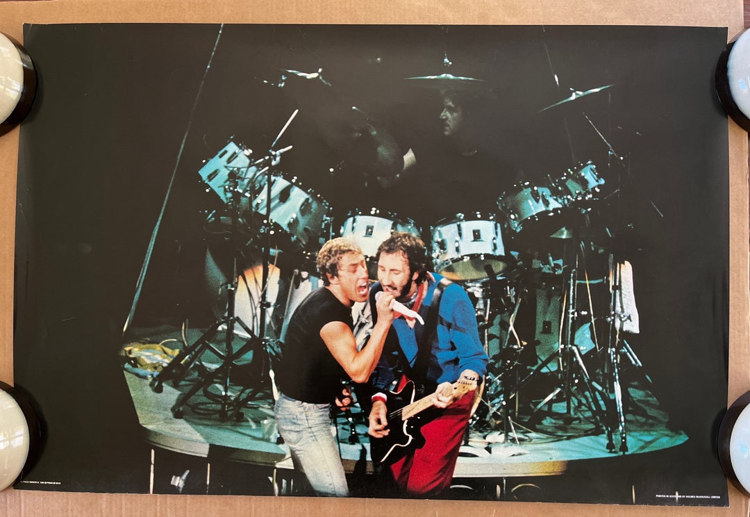Vintage Original 1980s the Who on Stage Concert Poster Music ...