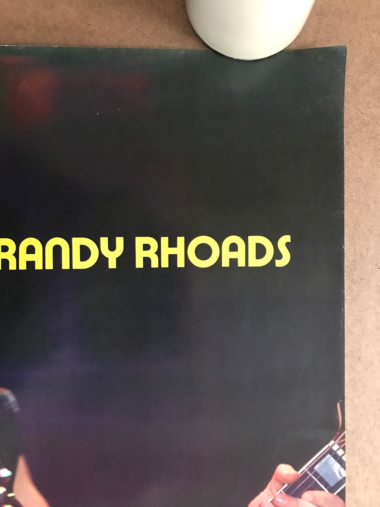Vintage Original 1980s Randy Rhoads Guitar Poster 1985 Music on Stage ...