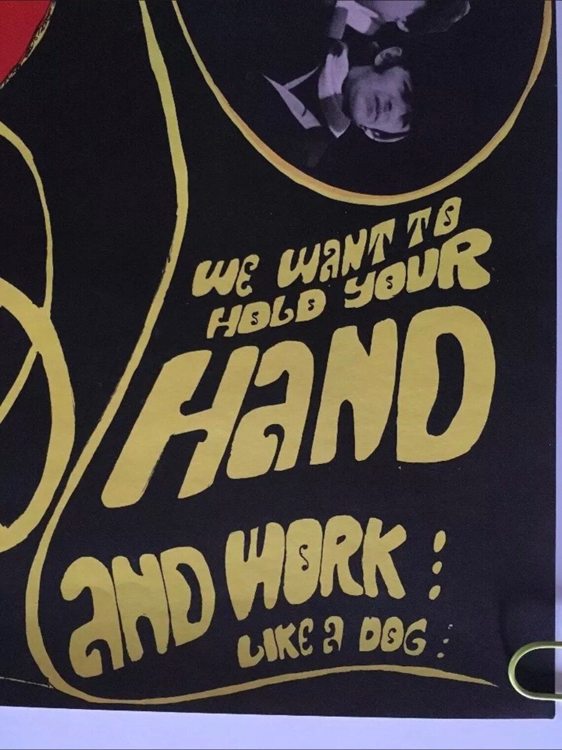 Vintage Original 1960s the Beatles Hold Your Hand and Work Like a Dog ...