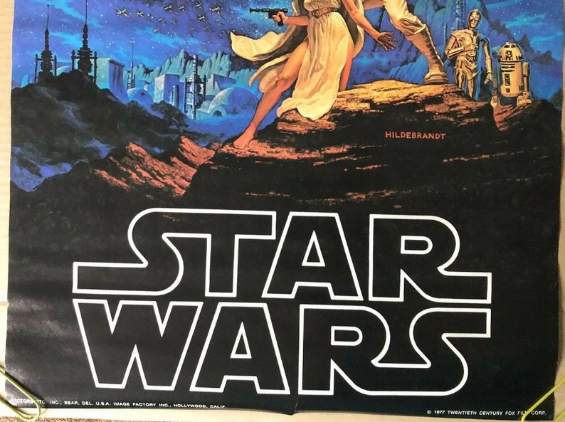 Star Wars Original Vintage Movie Poster Hildebrandt 1977 | Etsy