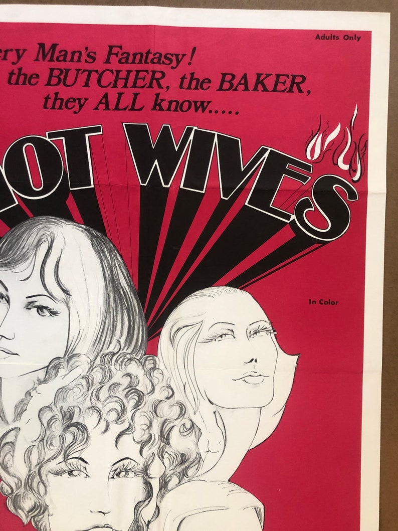 Hot Wives Vintage Xxx Movie Poster Sixteen 1970s Adult Only Porn Porno