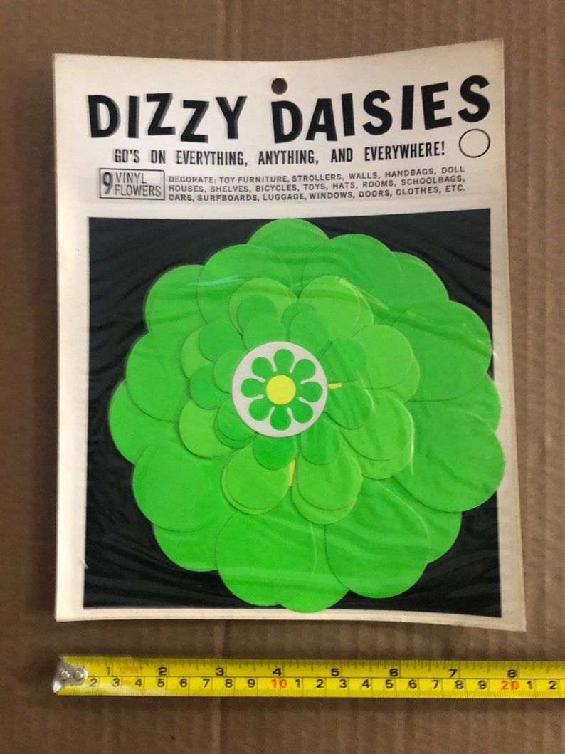 Vintage Blacklight Stickers Dizzy Daisies 1960s Daisy Vinyl - Etsy