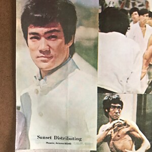 Vintage Original 1980s Bruce Lee Collage Poster Movie Karate Pinup - Etsy
