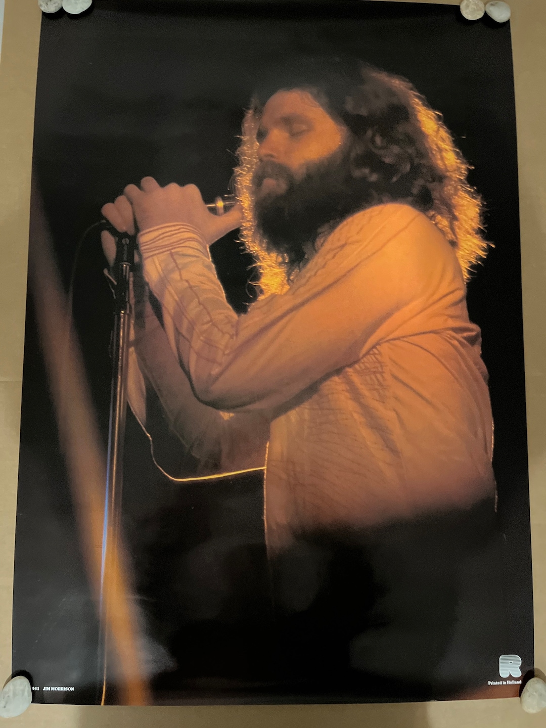 Jim Morrison Beard the Doors 1970s Vintage Music Poster - Etsy