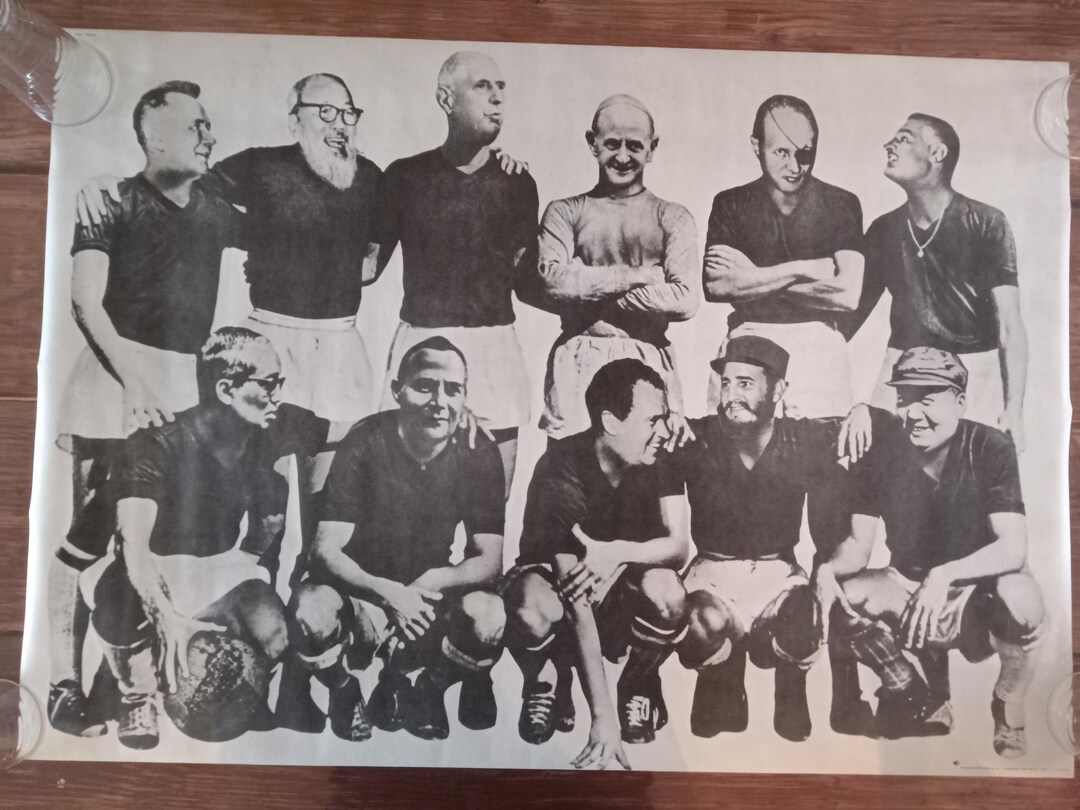 Vintage Original 1960s Our Gang Poster World Global Leaders Soccer Team ...